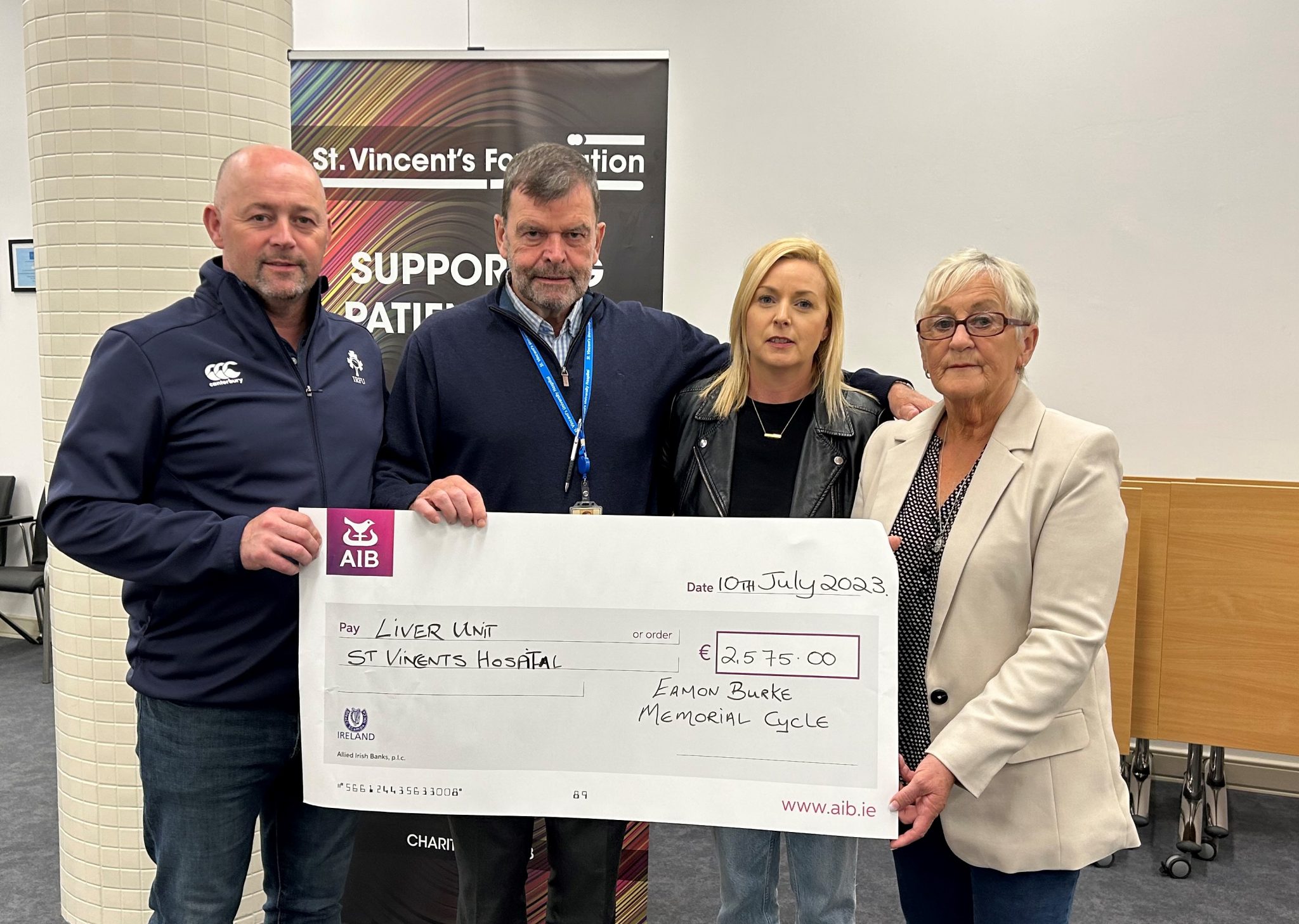 Charity Cycle in memory of Eamon Burke RIP - St. Vincent's Healthcare ...